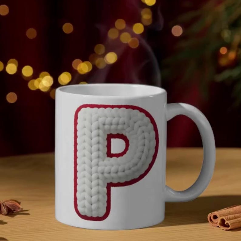 White Knitted Yarn With Red Outline Alphabet Clipart PNG Letters ...