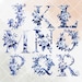 Chinoiserie Floral Alphabet PNG Clipart: Watercolor Blue Letters ...