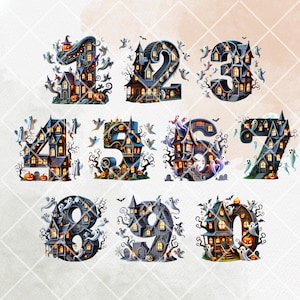 Halloween Letters Halloween Haunted House Clipart Halloween Font Spooky ...