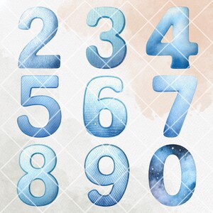 Blue Watercolor Alphabet PNG Clipart: Wedding Letters (digital Download ...