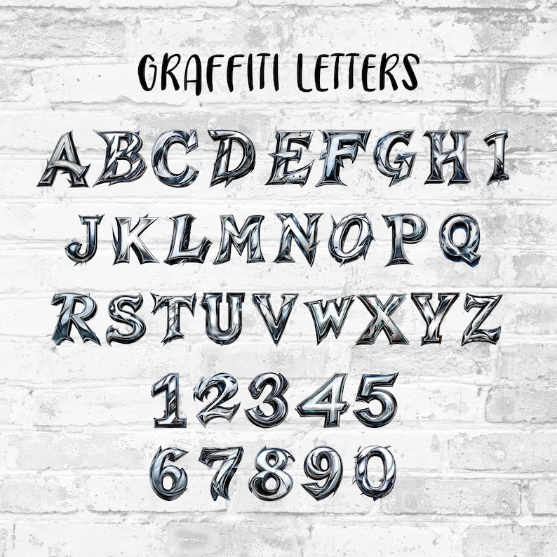 Graffiti Alphabet PNG Bundle: Urban Font Designs (digital Download) - Etsy