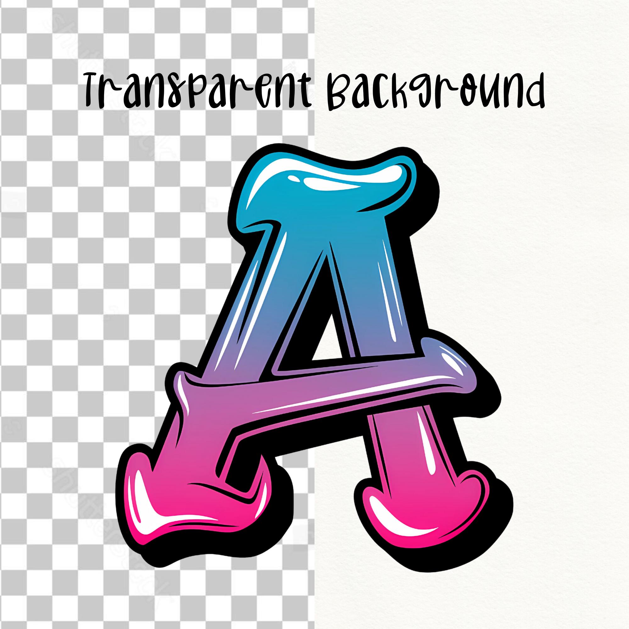 Graffiti Alphabet Blue-pink Color, Graffiti Letters, Graffiti Font ...