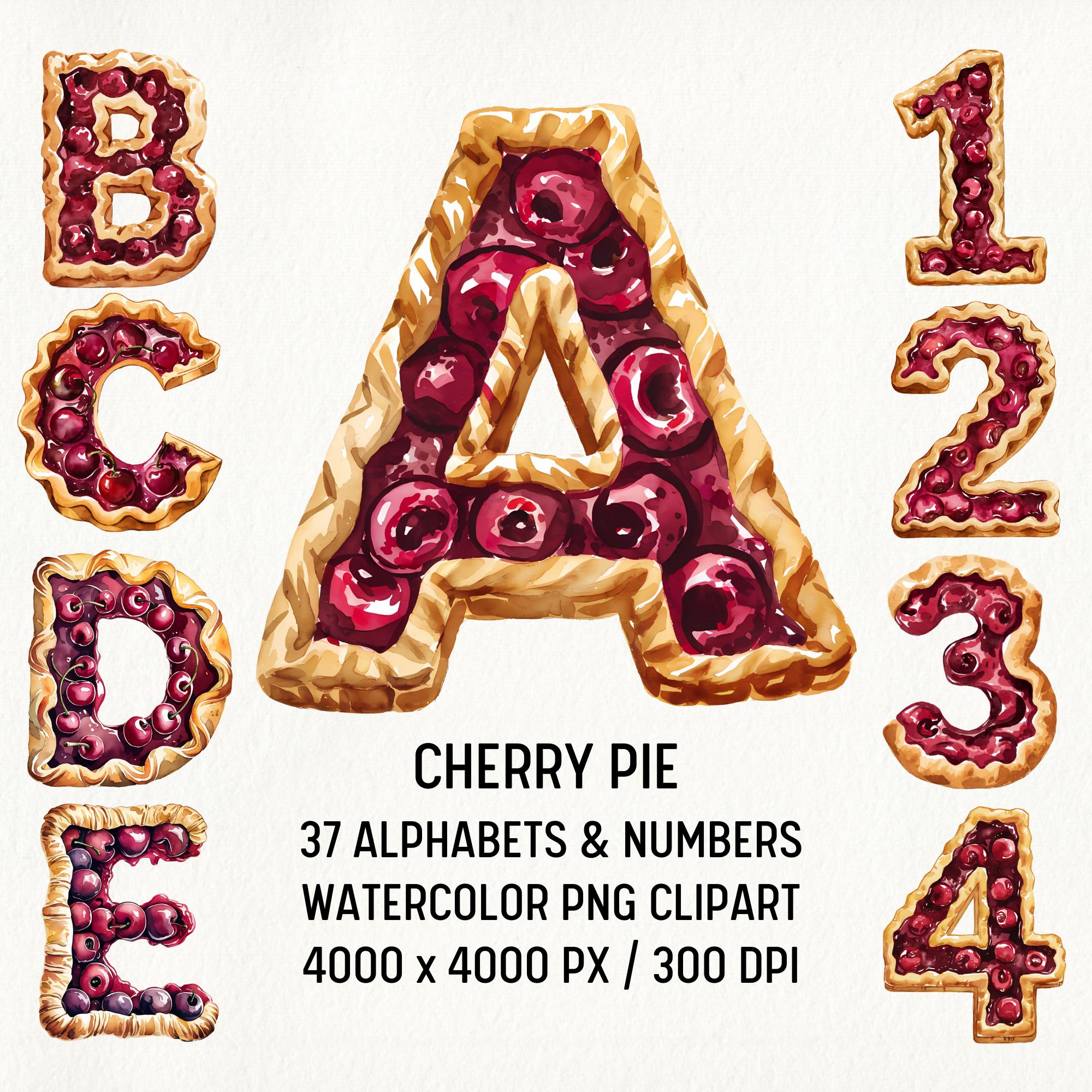 Cherry Pie Letter Clipart PNG, Sweet Dessert Alphabet, Cherry Pie Font ...