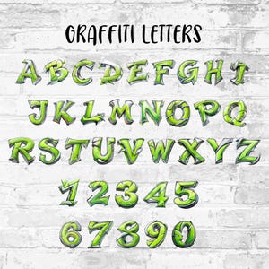 Graffiti Alphabet PNG Bundle: Urban Font Designs (digital Download) - Etsy