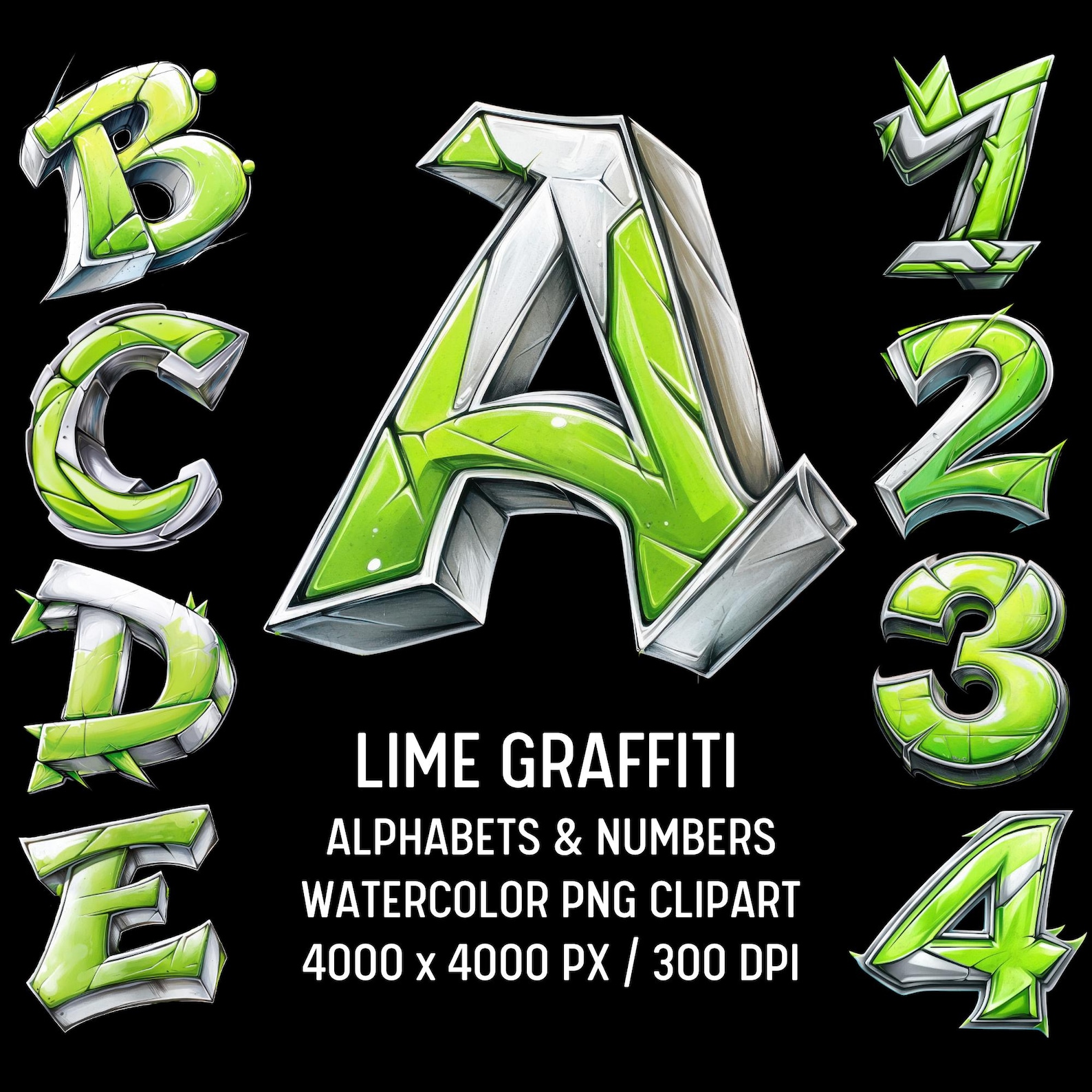 Dripping Graffiti Font: Urban PNG Alphabet (digital Download) - Etsy