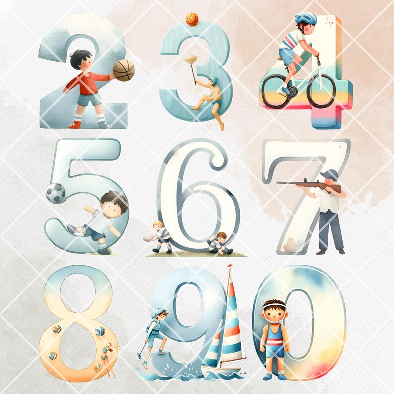 Sports Alphabet Clipart: PNG Letters for Nursery Decor (digital ...