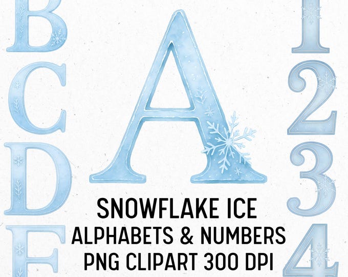 Winter Alphabet Clipart | Snow Font With Animals (PNG, SVG, EPS) - Etsy ...