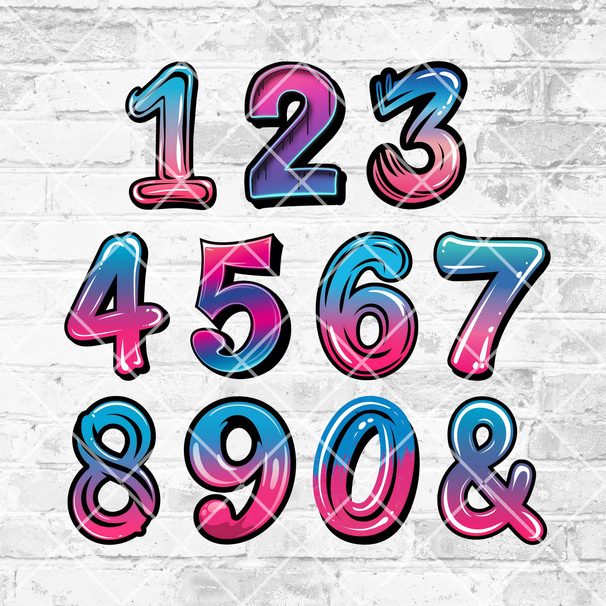 Graffiti Alphabet Blue-pink Color, Graffiti Letters, Graffiti Font ...