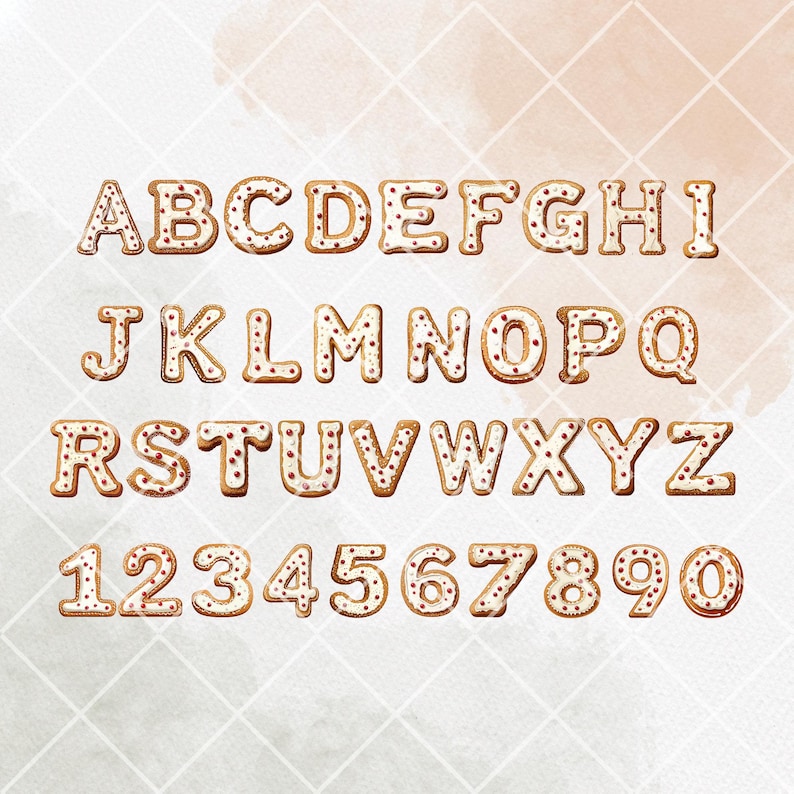 Chocolate Alphabet Clipart Bundle: Dessert Font PNG (digital Download ...