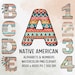 Tribal Alphabet Clipart: Native American Pattern PNG Designs (digital ...