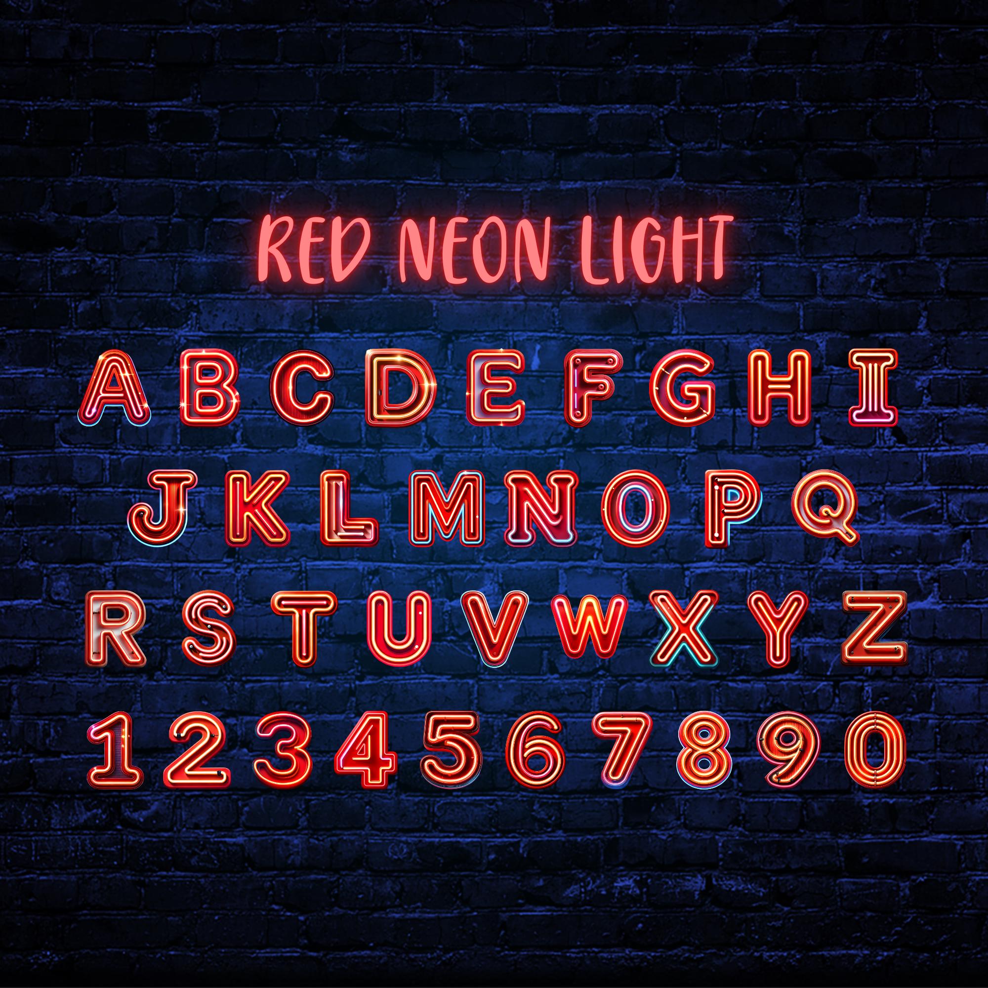 Neon Alphabet Clipart Bundle, Neon Letters PNG Designs, Neon Font, Neon ...