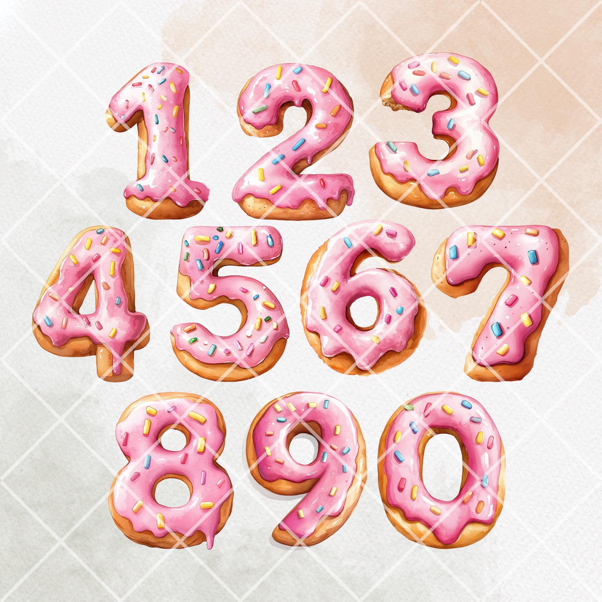 Pink Donut Letter Clipart: Frosted Alphabet PNG (digital Download) - Etsy