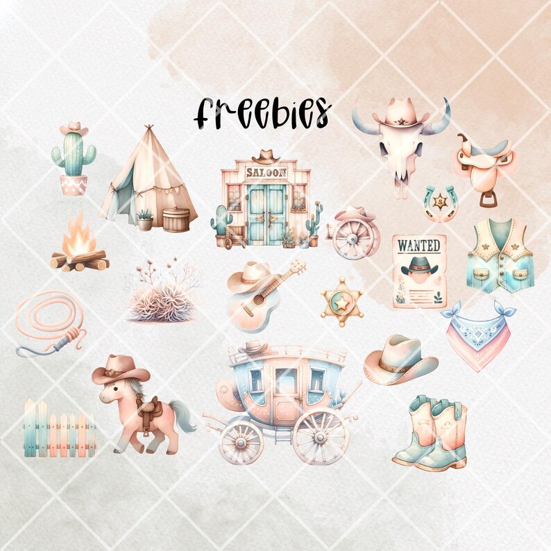 Cowboy Alphabet Clipart, Western Rodeo Letters PNG Designs, Rustic Wild ...