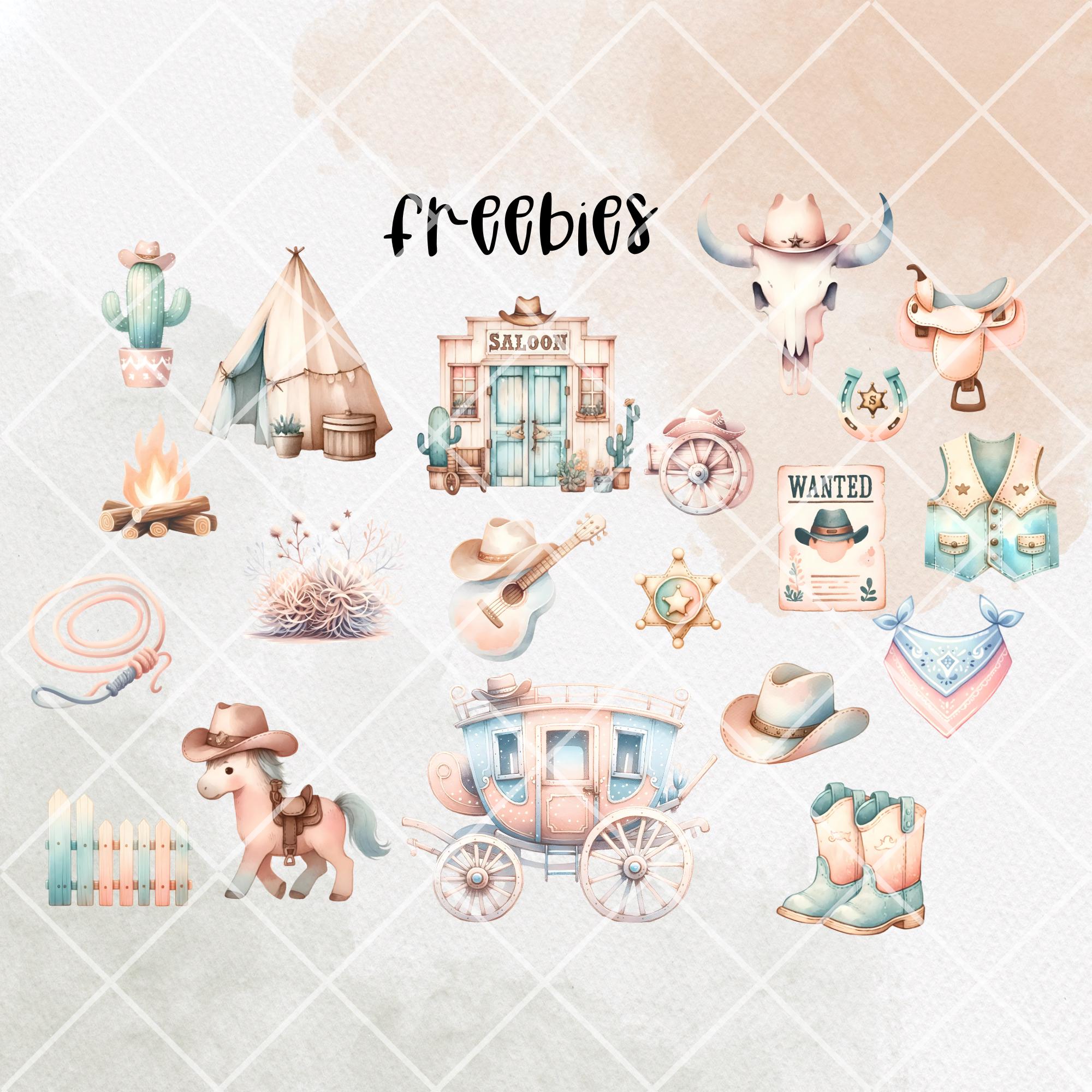 Cowboy Alphabet Clipart, Western Rodeo Letters PNG Designs, Rustic Wild ...