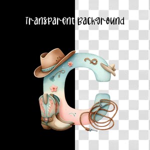 Cowboy Alphabet Clipart, Western Rodeo Letters PNG Designs, Rustic Wild ...
