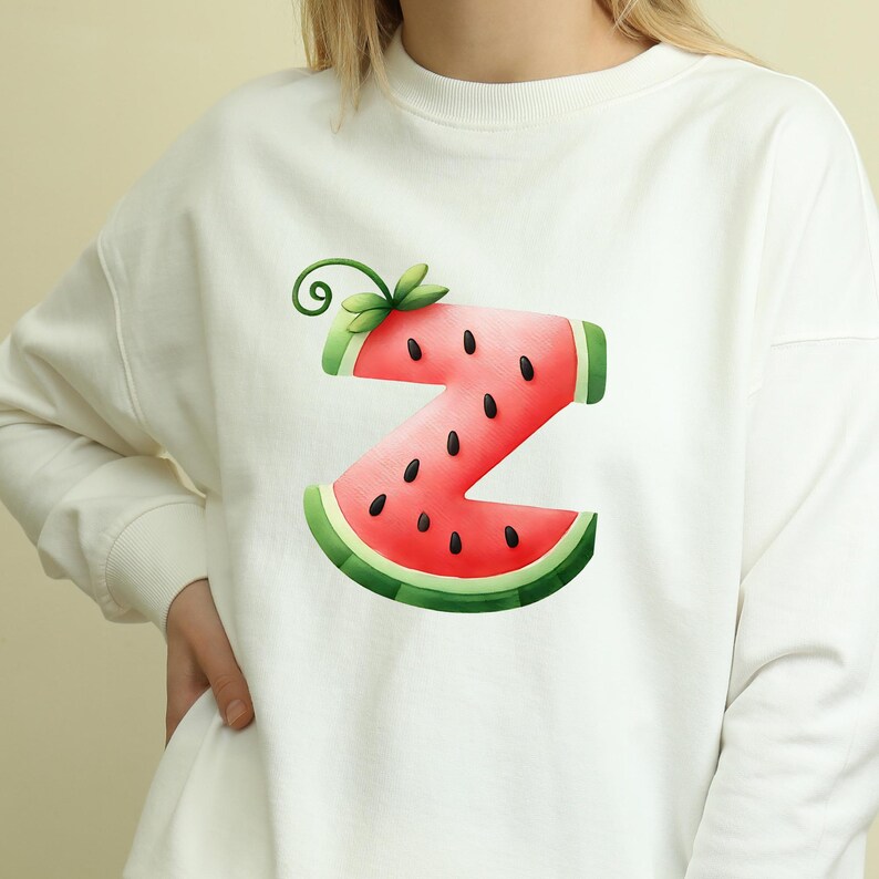 Watermelon Alphabet Clip Art: Summer Watercolor Font (digital Download ...