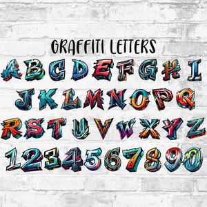 Graffiti Alphabet PNG Bundle: Urban Font Designs (digital Download) - Etsy