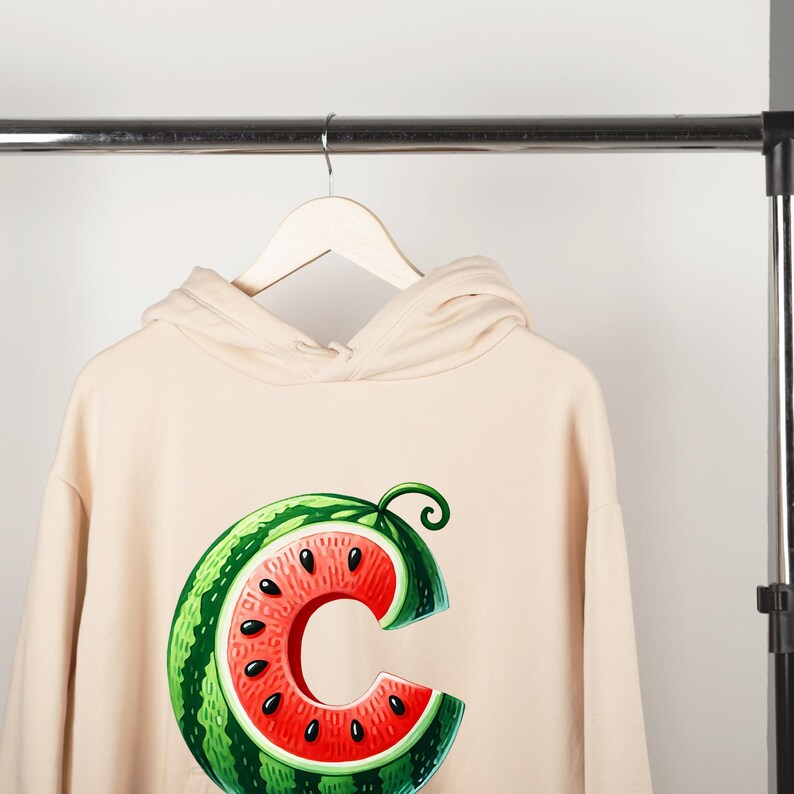 Watermelon Alphabet Clip Art: Summer Watercolor Font (digital Download ...