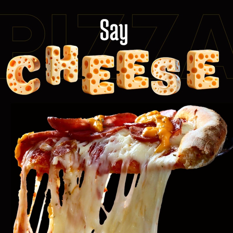 Cheese PNG Letters, 3D Cheese Alphabet Clipart, Cheese Doodle, Cheese ...