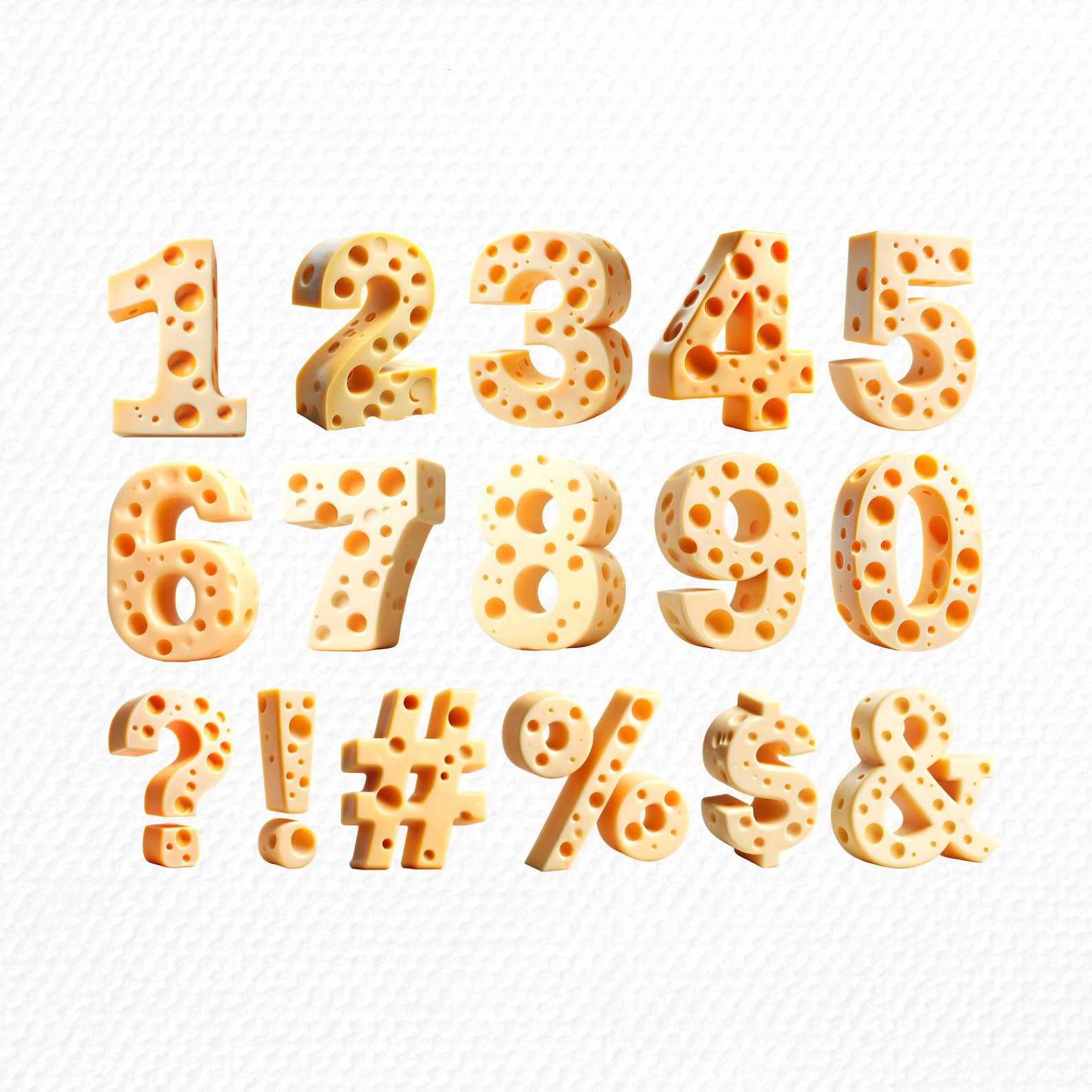 Cheese PNG Letters, 3D Cheese Alphabet Clipart, Cheese Doodle, Cheese ...