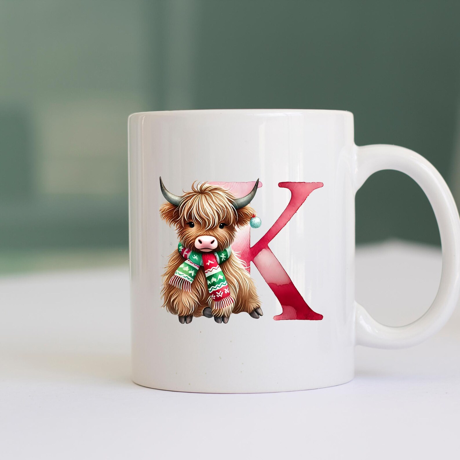 Highland Cow Christmas Clipart, Letters & Numbers (PNG) - Etsy