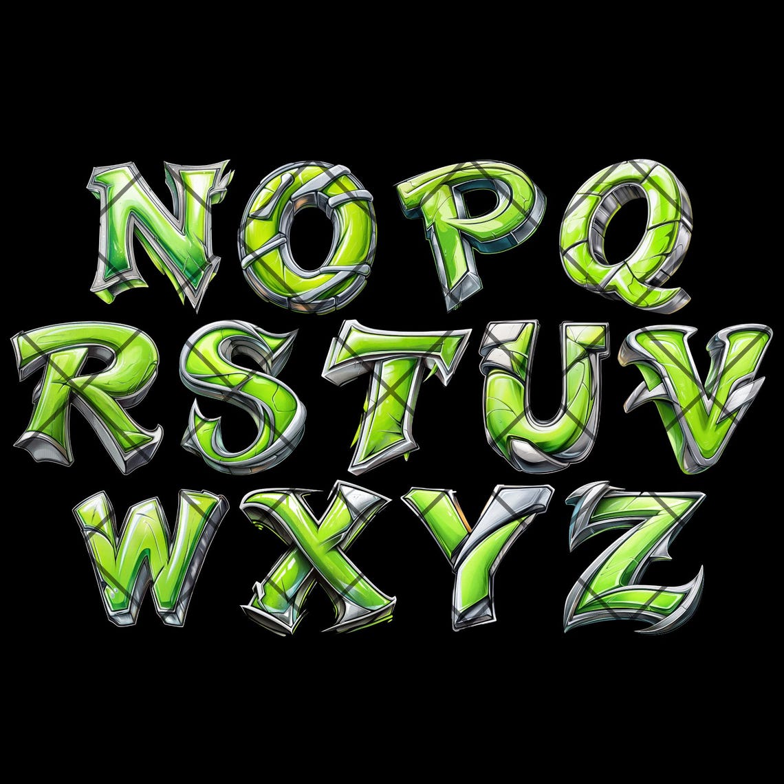 Dripping Graffiti Font: Urban PNG Alphabet (digital Download) - Etsy