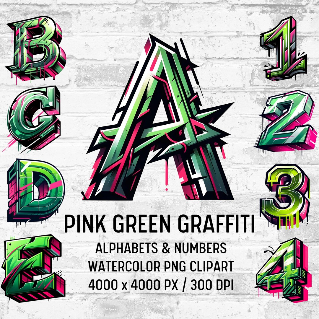 Graffiti Alphabet PNG: Urban Dripping Font (digital Download) - Etsy