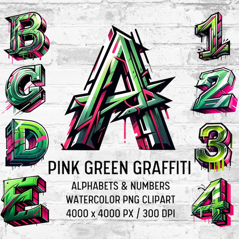 Graffiti Alphabet PNG: Urban Dripping Font (digital Download) - Etsy