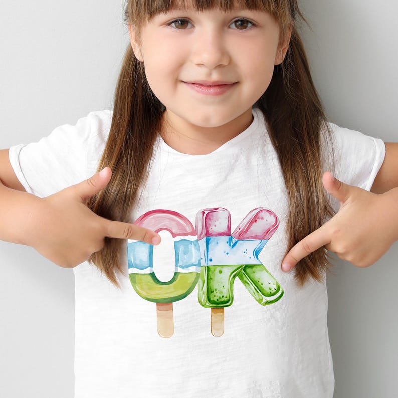 Ice Cream Stick Alphabet PNG Clipart: Summer Classroom Decor (digital ...