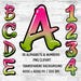 Pink-green Graffiti Alphabet: Urban PNG Designs (digital Download) - Etsy
