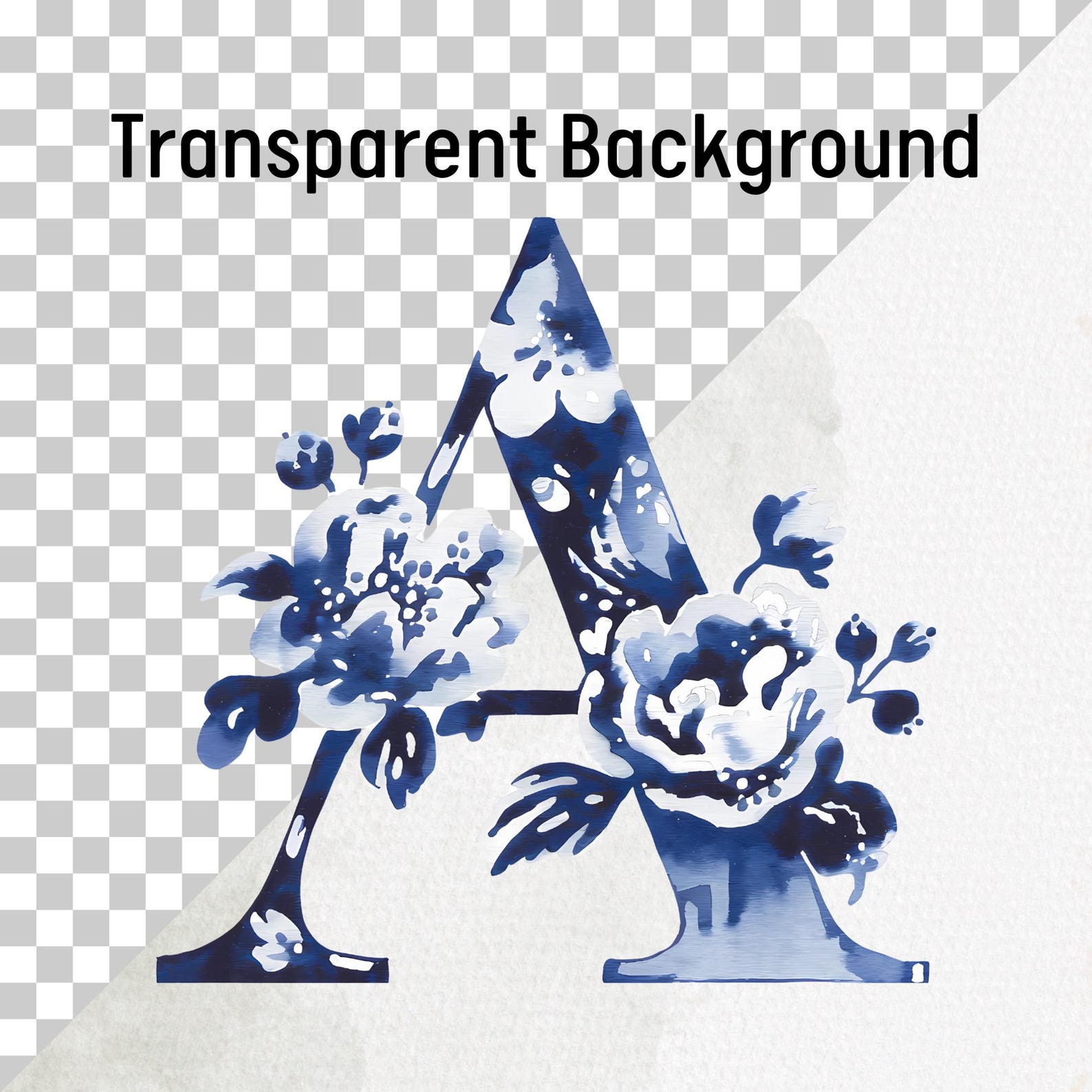 Chinoiserie Alphabet PNG Clipart, Watercolor Flowers Alphabet PNG ...