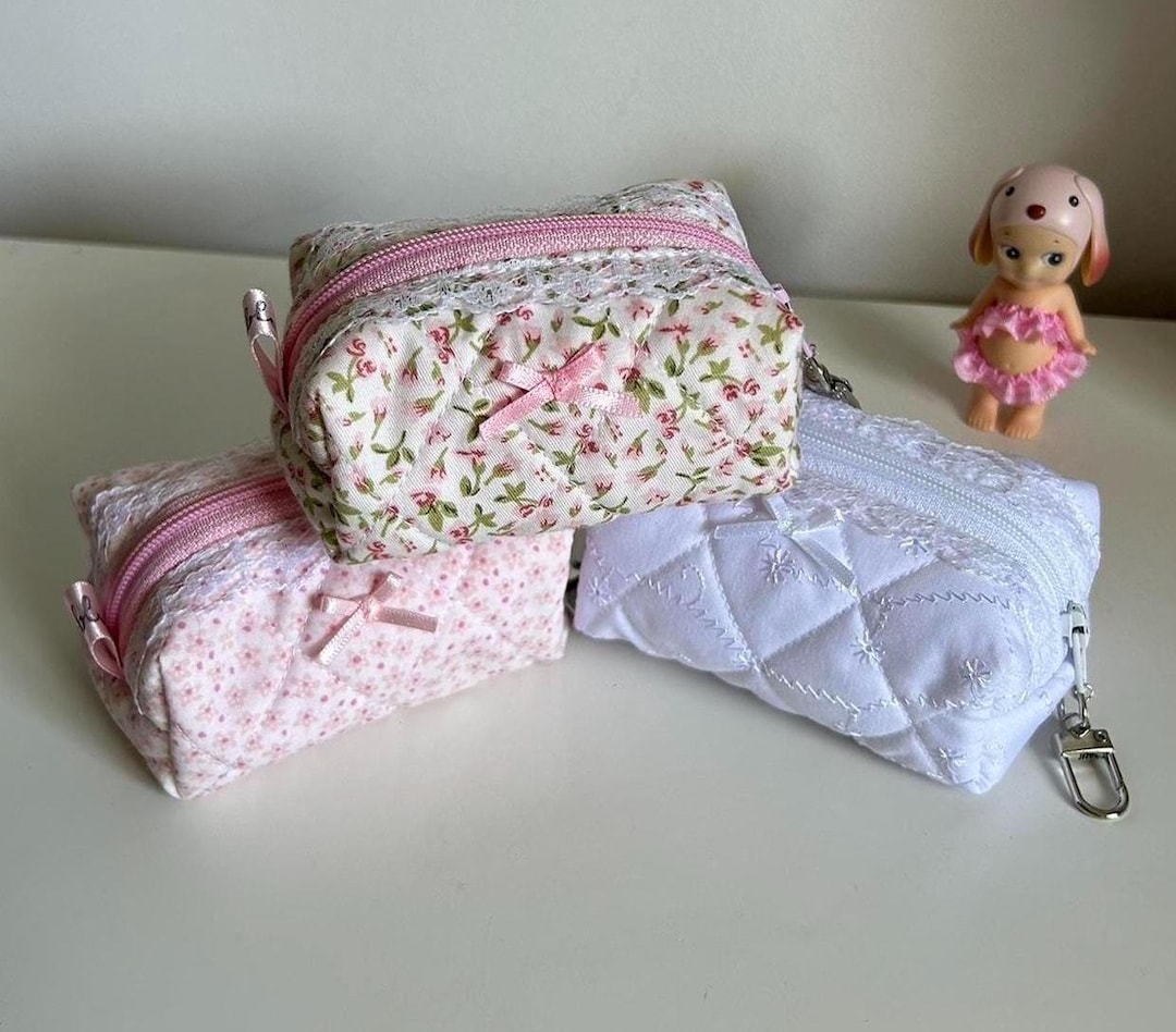 Handmade Mini Pouch Keychains - Etsy UK
