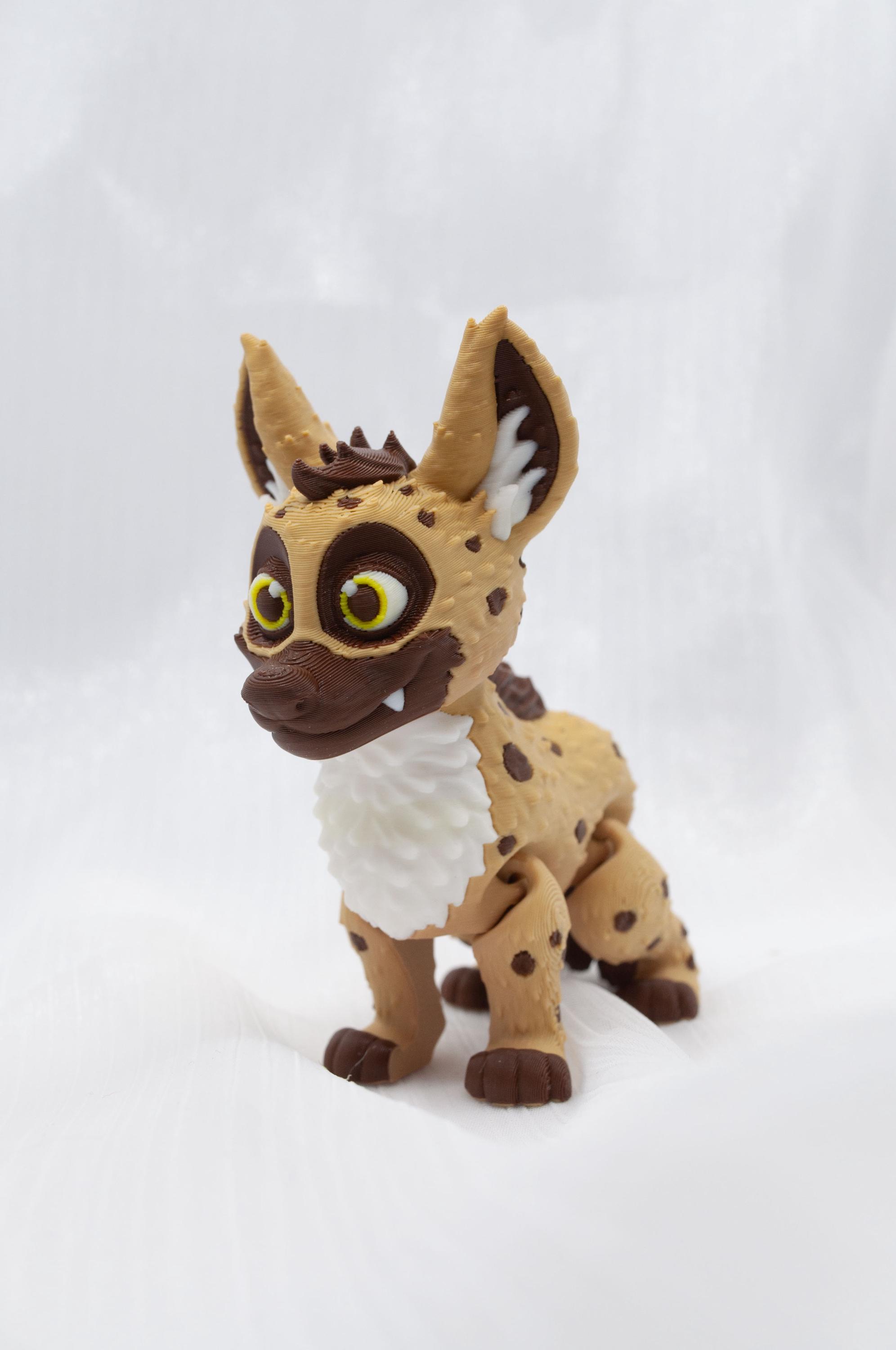 Spotted Hyena Articulated 3D Printed Toy Fidget Gift | Desk Pet and ...
