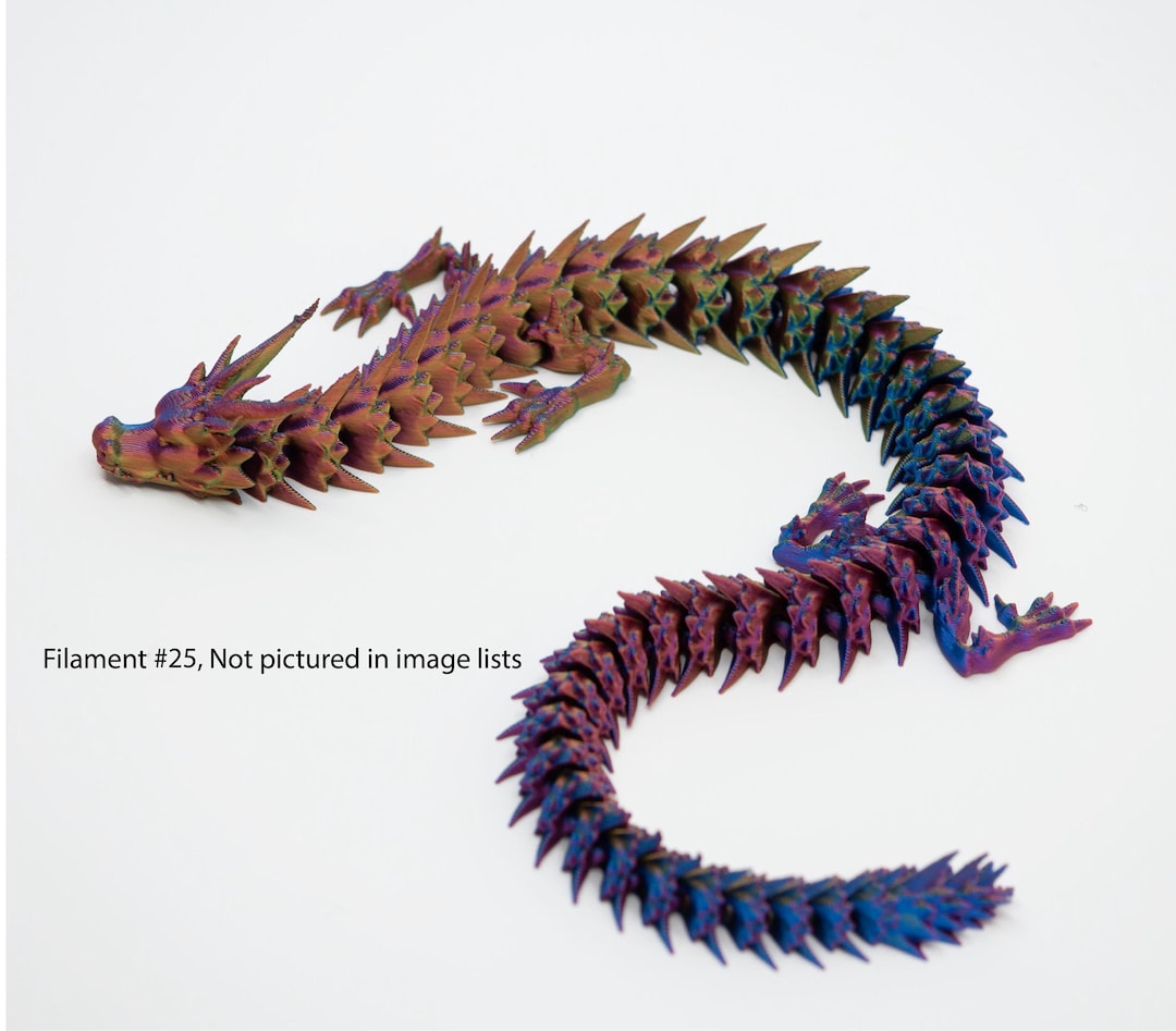 Mega Dragon Fidget 3D Printed Toy | Desk Bookshelf Decor, Dragon Toy ...