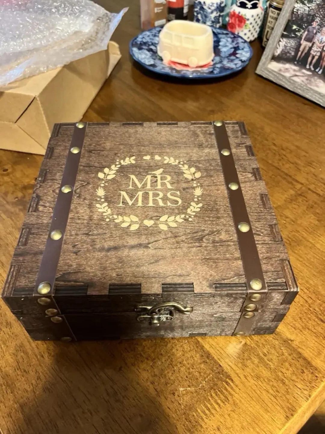 BRIDAL Wedding Keepsake Box With Lids Wood Memory Box Bridal Shower ...