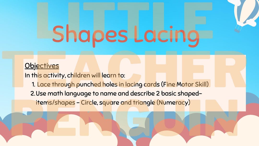 Shapes Lacing Activity Template - Etsy