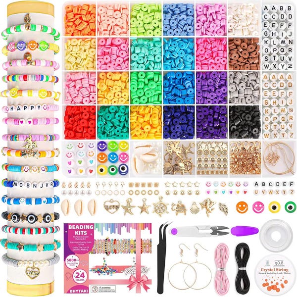 Clay Bead Bracelet Making Kit - Etsy