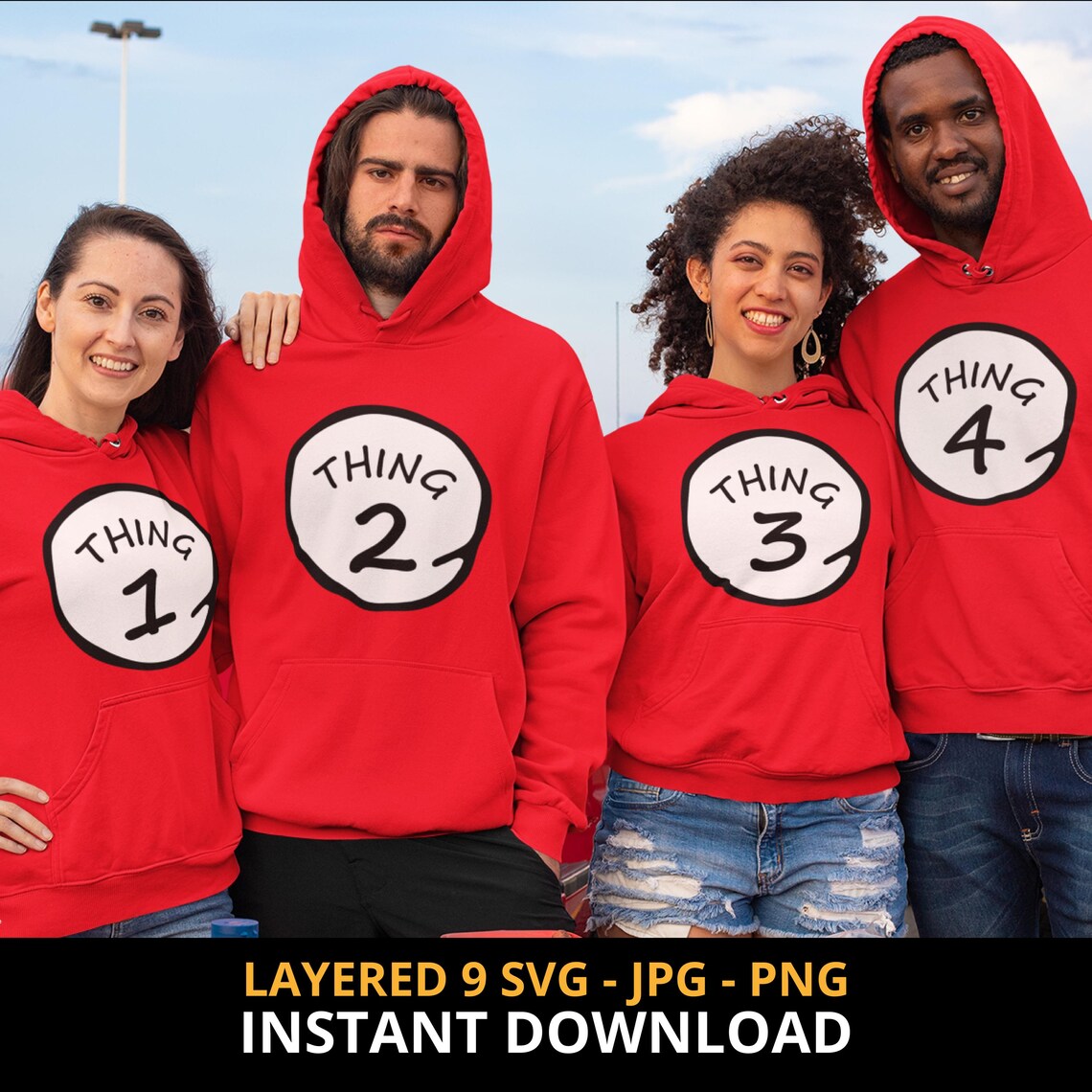 Thing 1 Thing 2 Svg Bundle, Layered Thing One Thing Two, Thing One ...