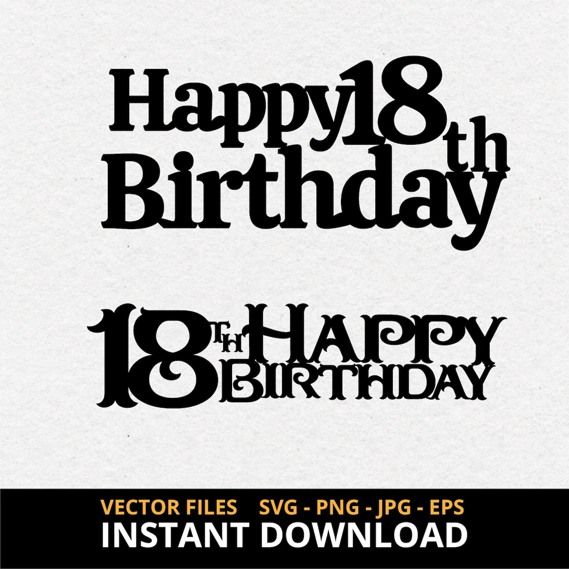 Happy 18th Birthday Sign, 18th Birthday Svg, Happy 18th Svg, Birthfay ...