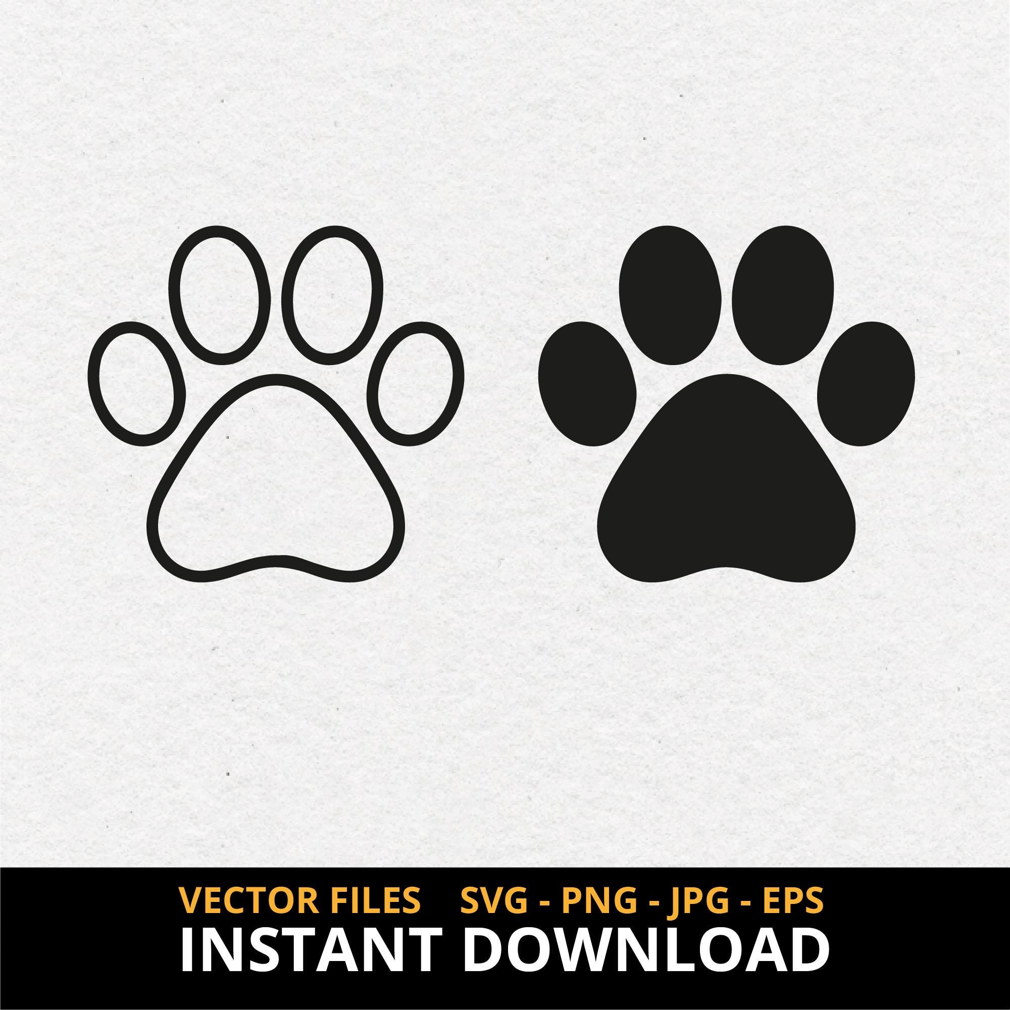 Dog Bone Svg, Paw Print and Bones Svg Bundle, Pet Paw and Bone Outline ...