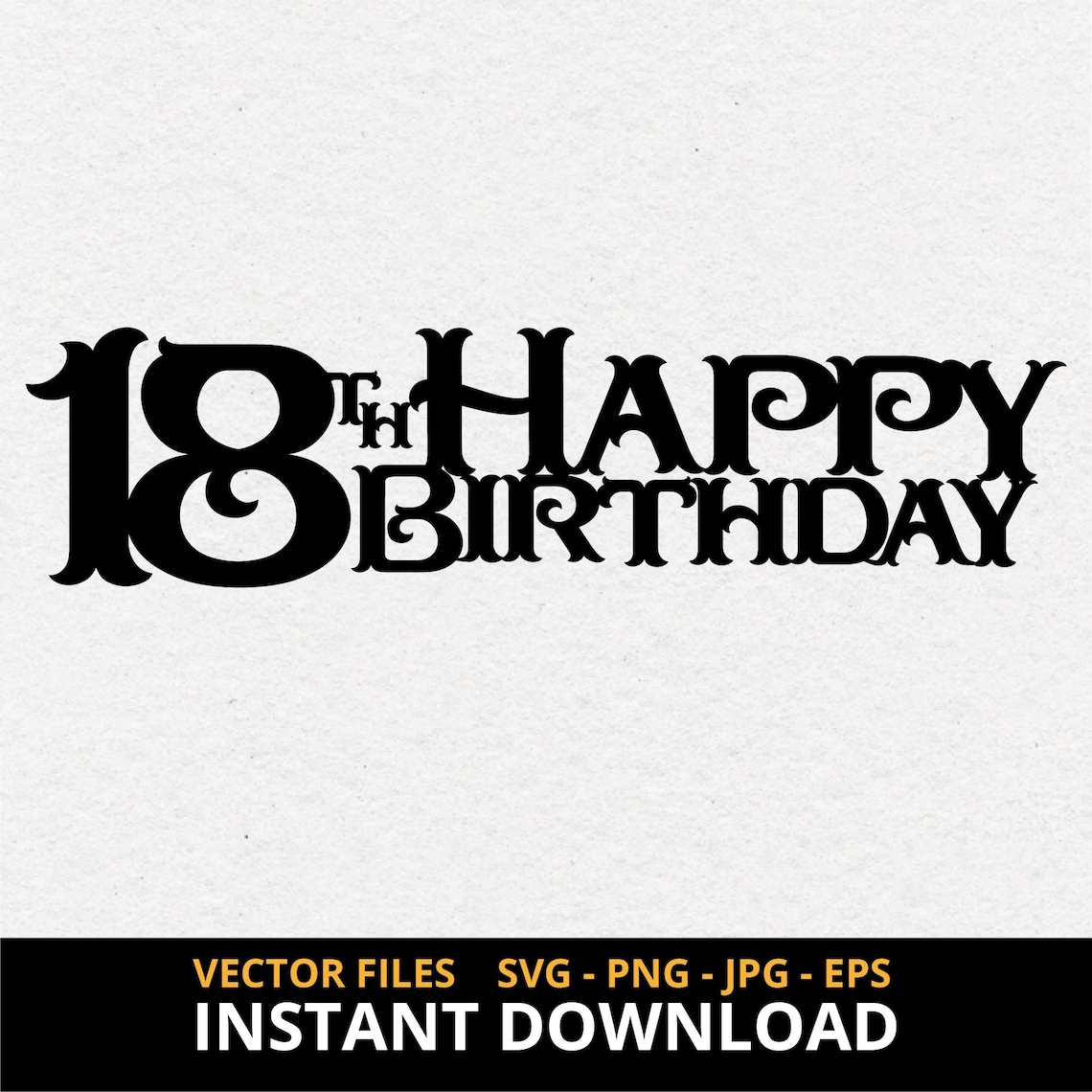 Happy 18th Birthday Sign, 18th Birthday Svg, Happy 18th Svg, Birthfay ...