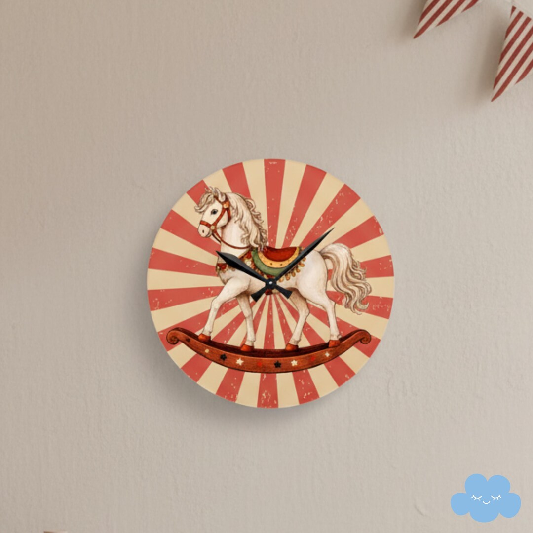 Vintage Circus Nursery Wall Clock - Etsy