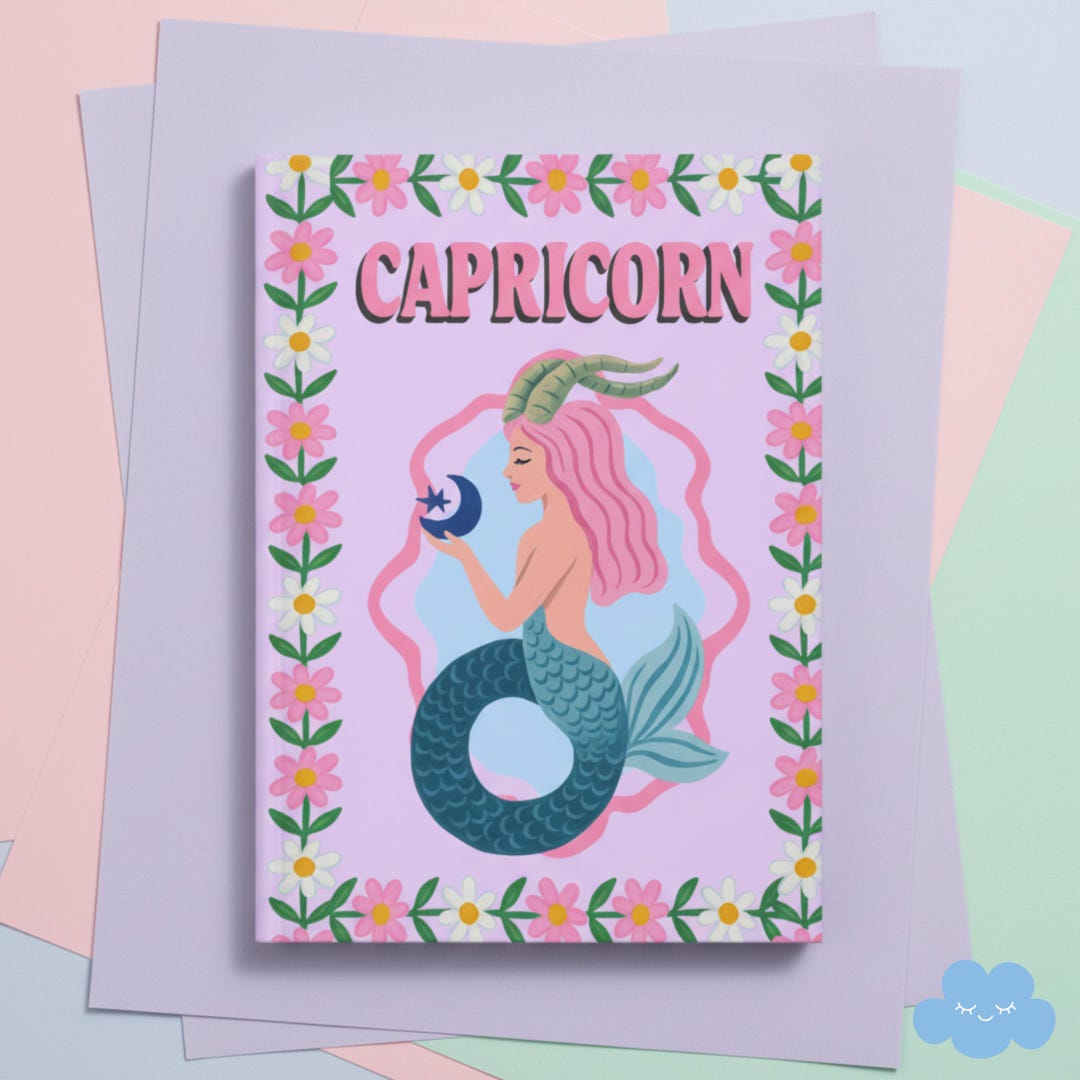 Capricorn Zodiac Journal - Etsy