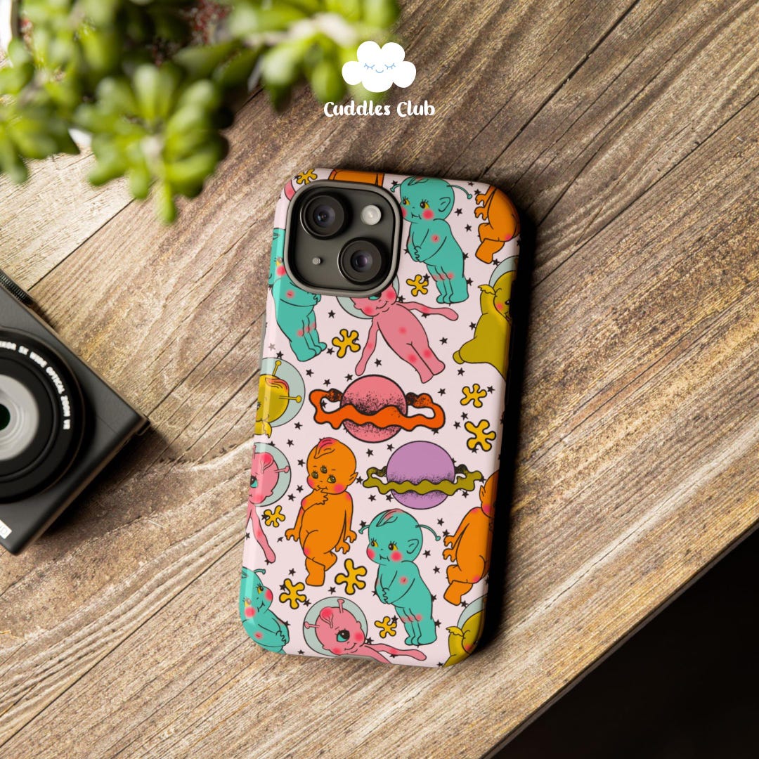 Phone Case for Kids / Teens | Alien Kewpie Phone Case | Outer Space ...
