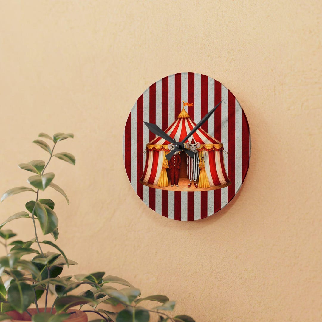 Vintage Circus Nursery Wall Clock - Etsy