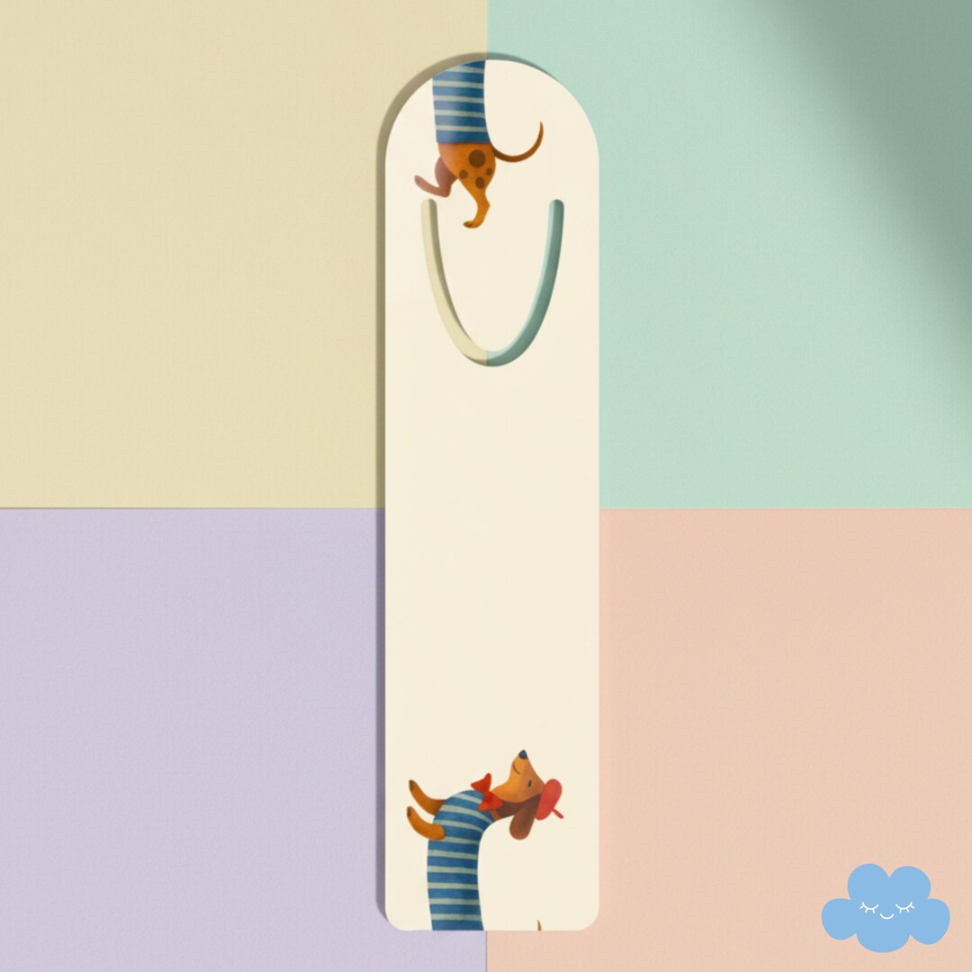 Dachshund Bookmark, Sausage Dog in Sweater, Book Lover Gift - Etsy