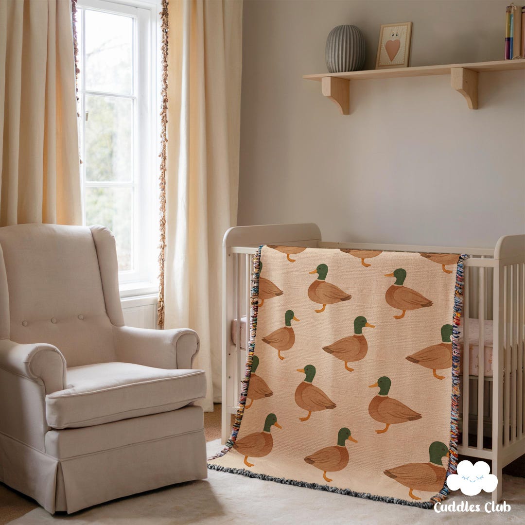 Mallard Duck Baby Blanket | Mallard Duck Nursery Decor | Baby Shower ...