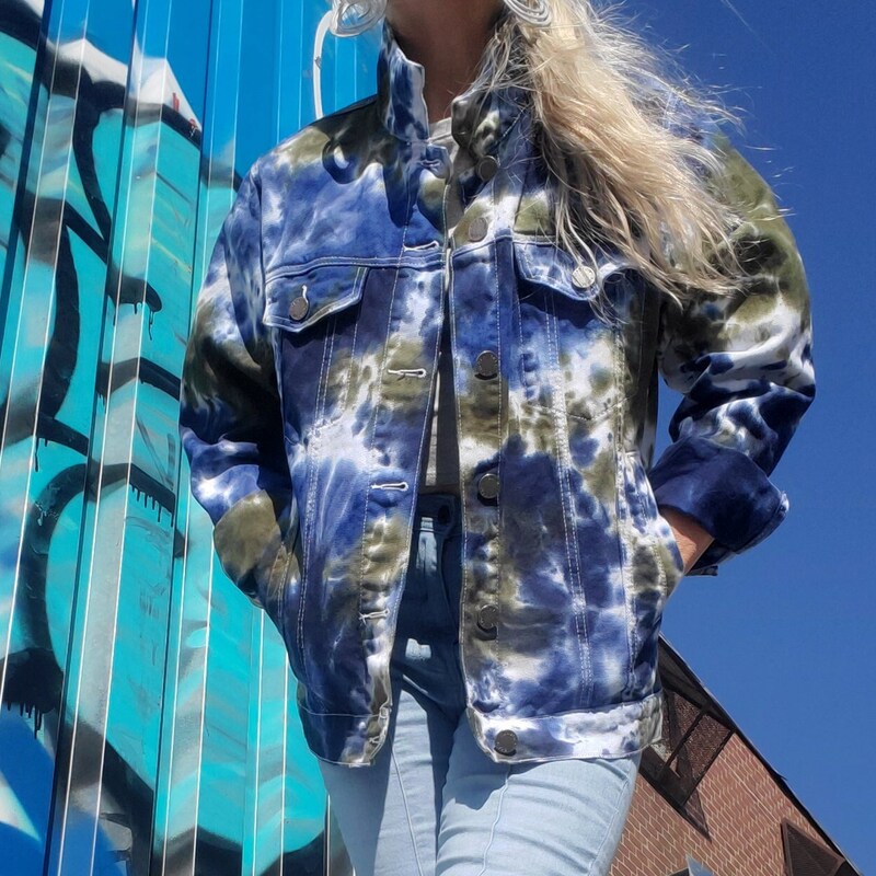 Tie Dye Denim Jacket - Etsy