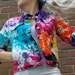 Tie Dye Crop Denim Jacket in Rainbow Galaxy - Etsy