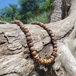 Rustic Wooden Beads Necklace - Etsy